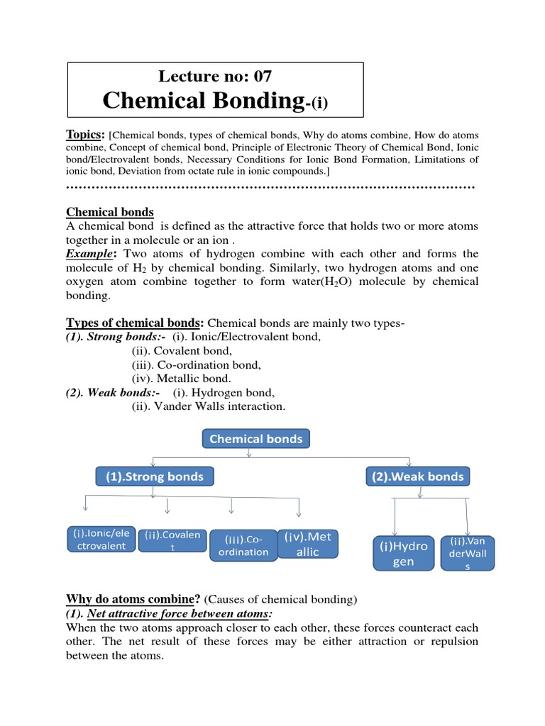 CB 1 | PDF | Ionic Bonding | Chemical Bond