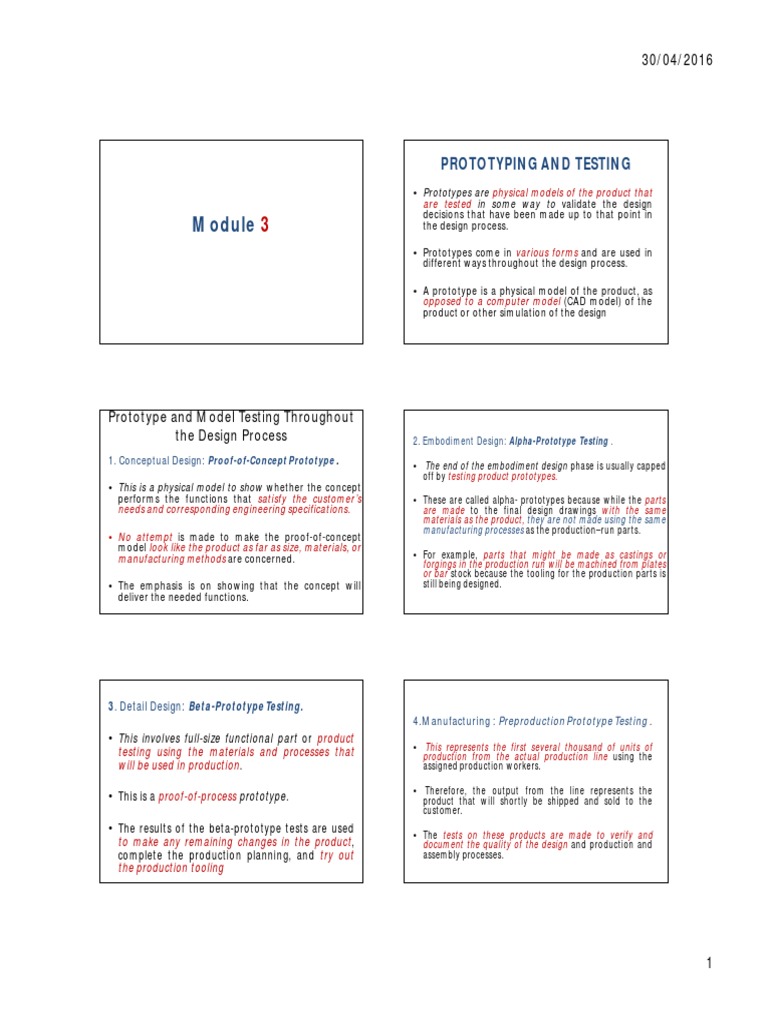 Prototyping and Testing: Prototype and Model Testing Throughout The ...