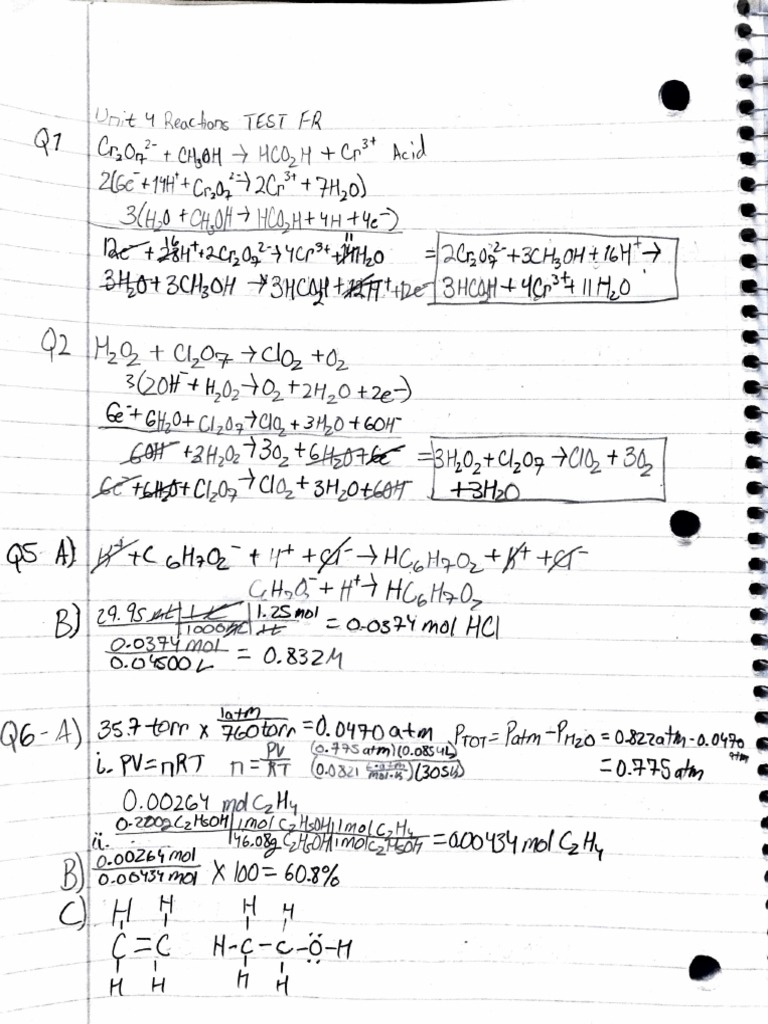 Unit 4 Test Answers All Pdf