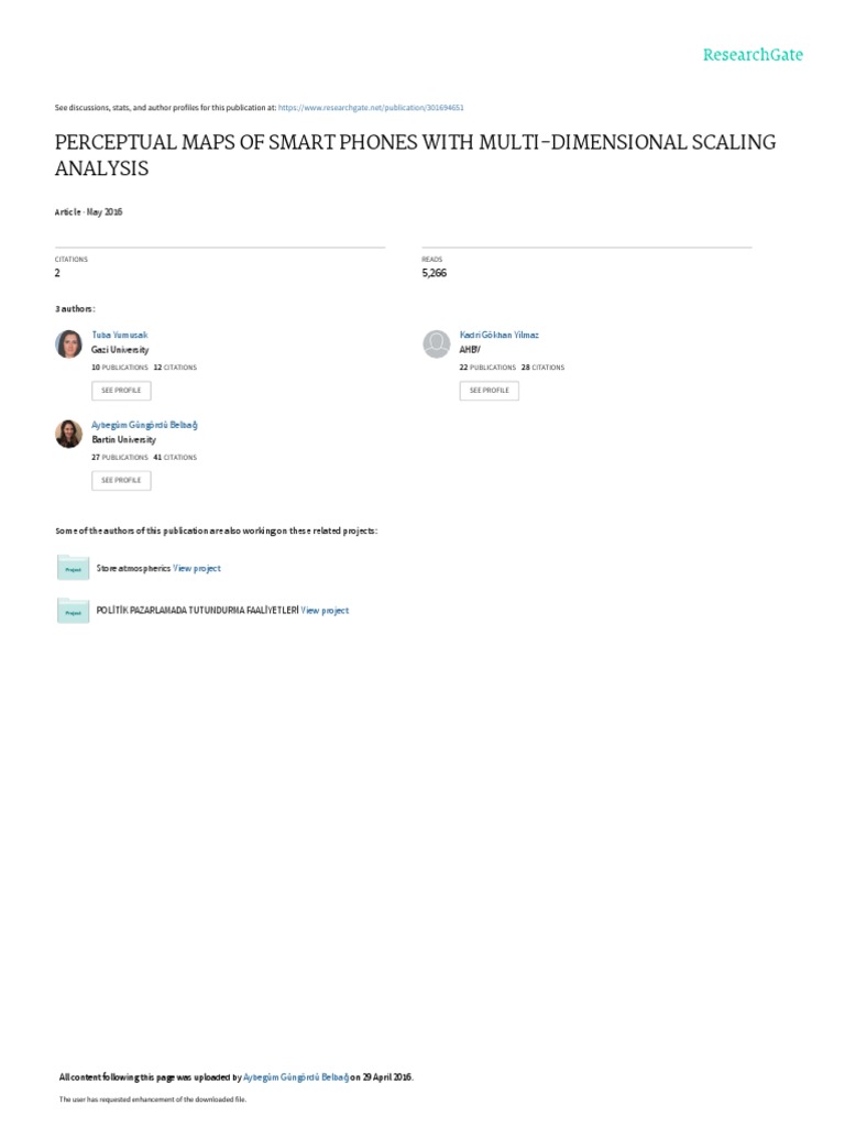 Perceptual Maps of Smart Phones With Multi-Dimensional Scaling Analysis | PDF | Smartphone ...