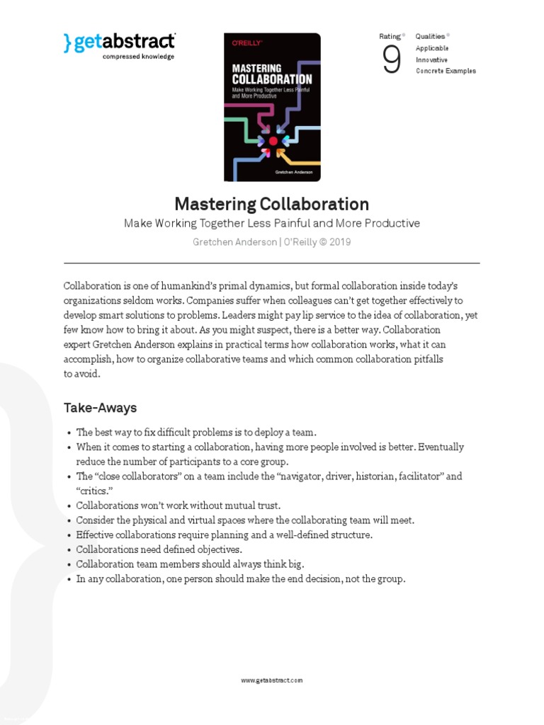 Mastering Collaboration: Make Working Together Less Painful and More Productive | PDF ...