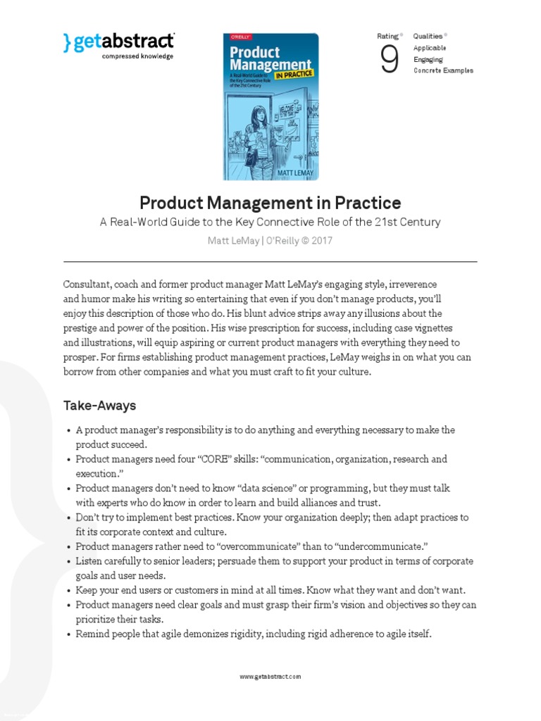 Product Management in Practice: A Real-World Guide To The Key ...