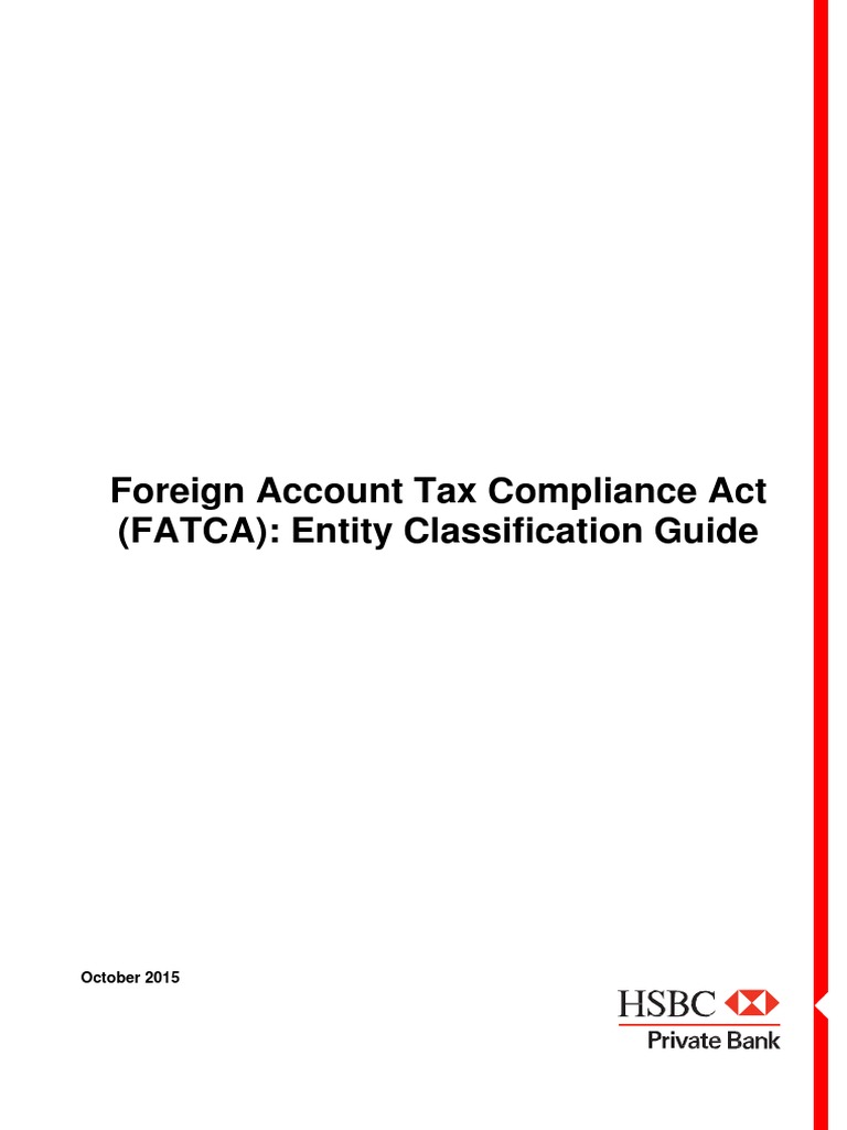 Foreign Account Tax Compliance Act (FATCA) : Entity Classification ...