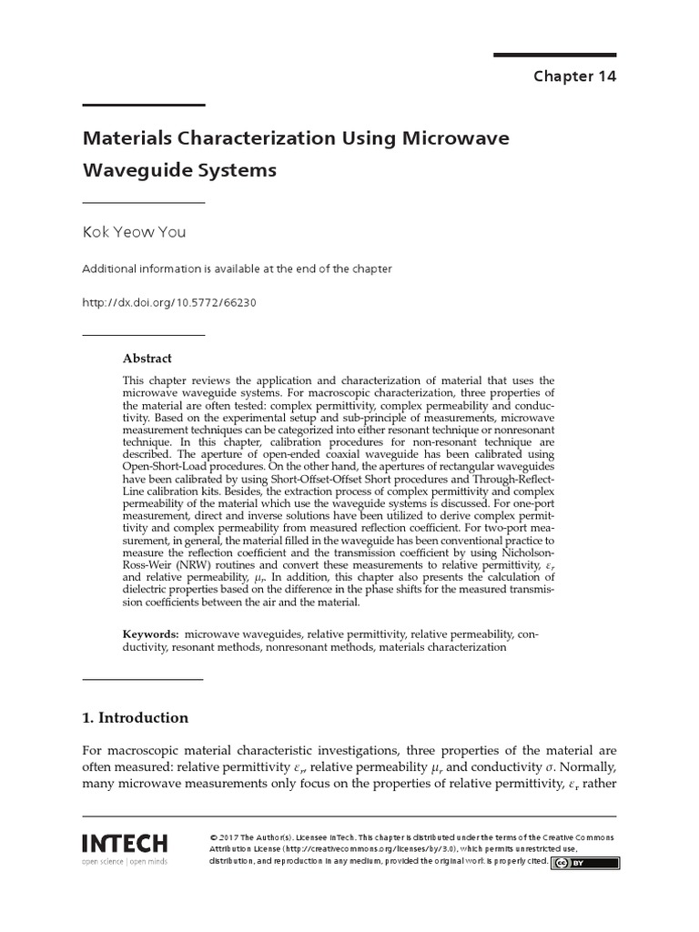 Materials Characterization Using Microwave Waveguide Systems | PDF ...