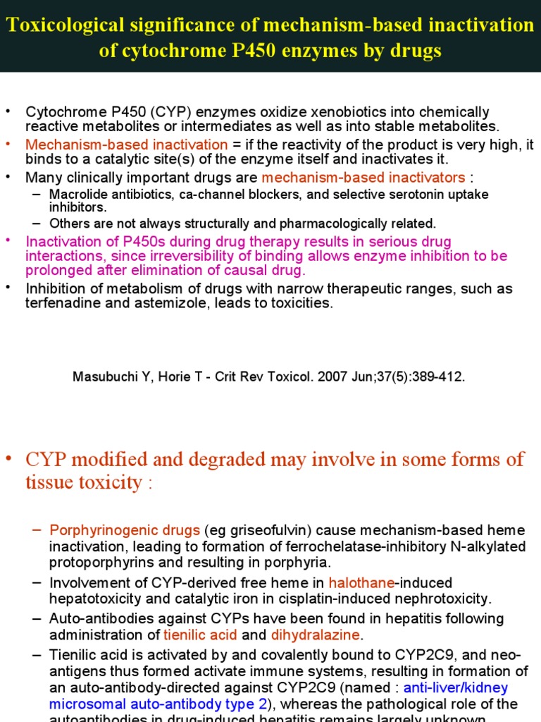 Inactivation-CYP-Mechanism Based-Therapy | PDF | Cytochrome P450 ...