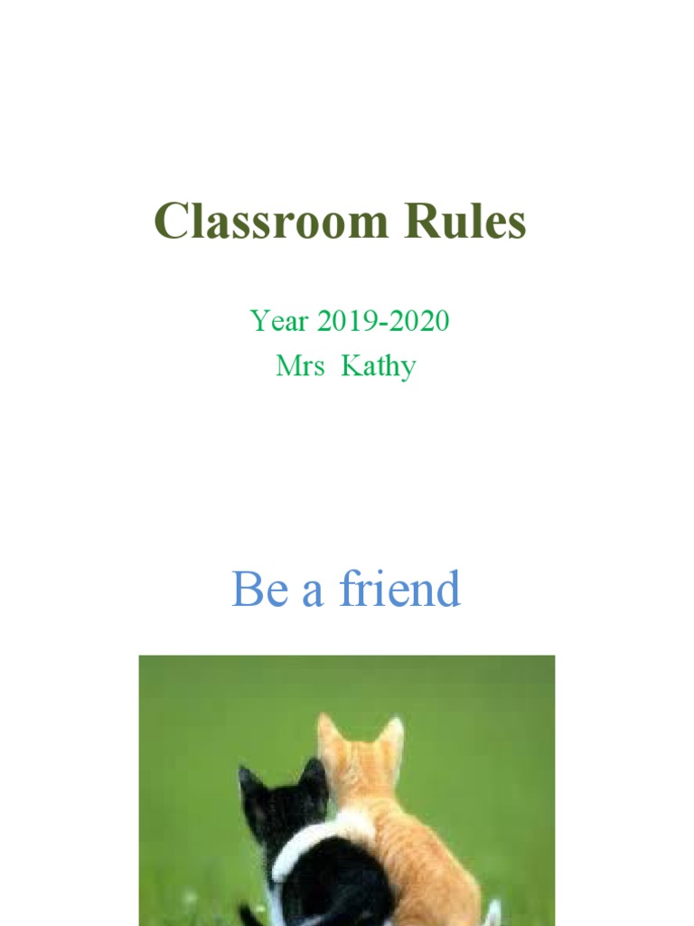 Essential Classroom Rules 2019-2020 | PDF