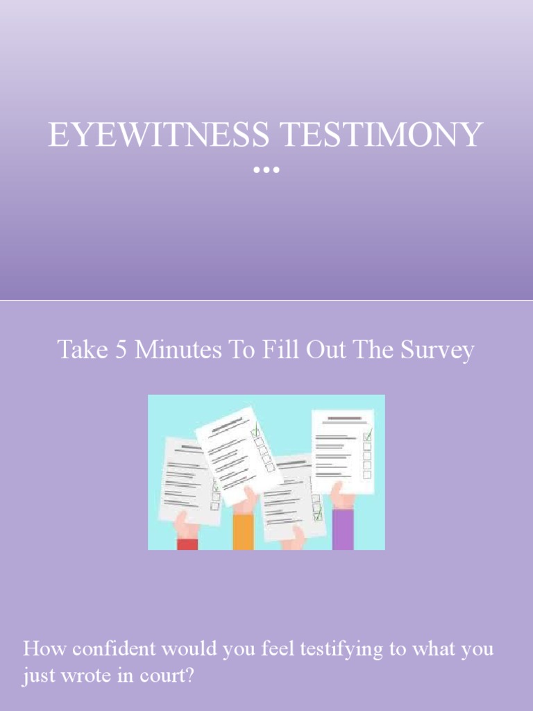 Understanding Eyewitness Testimony | PDF | Memory | Behavioural Sciences