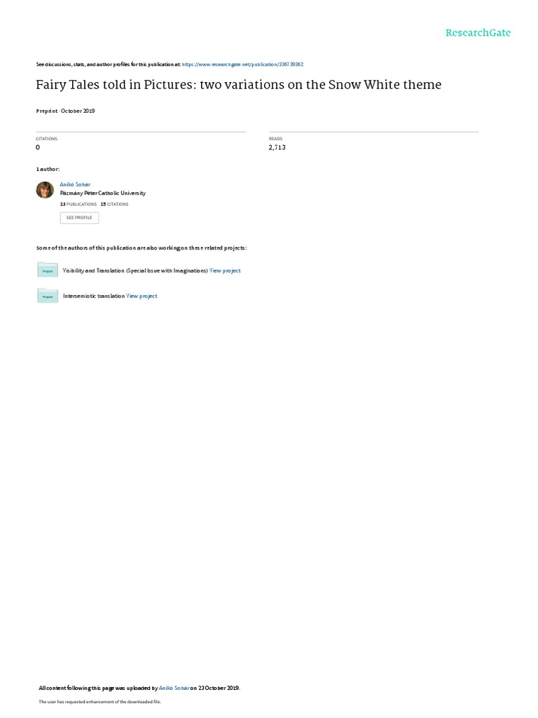 Fairy Tales Told in Pictures: Two Variations On The Snow White Theme ...