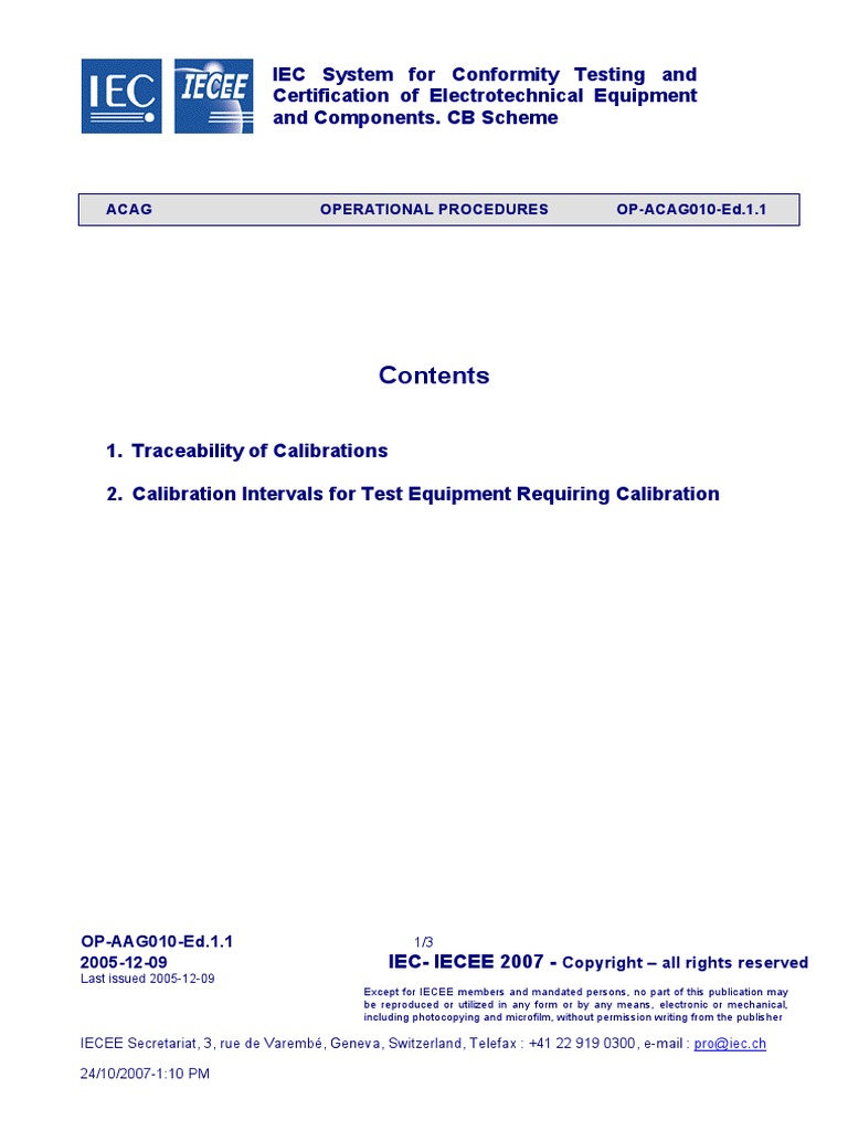 Op Pac010 PDF | PDF | Calibration | Measurement