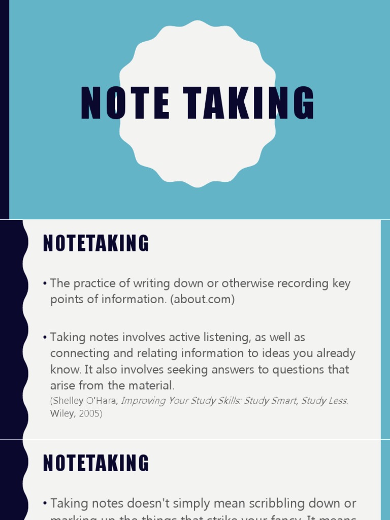 Note Taking | PDF | Cognitive Science | Epistemology