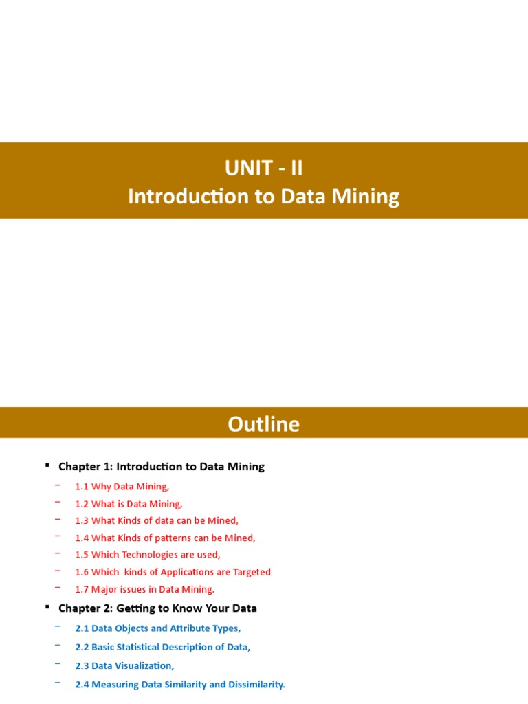 2020 - UNIT 2 Chapter 1 | PDF | Data Mining | Data Warehouse