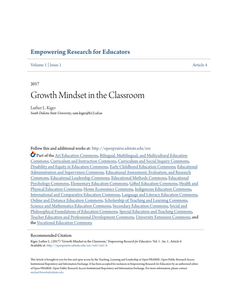 Growth Mindset Strategies for Educators | PDF | Mindset | Teachers