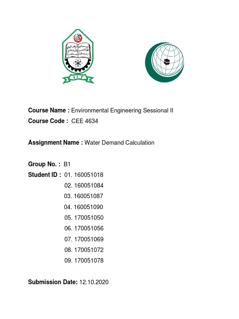 Water Demand Calculation Guide | PDF | Nature