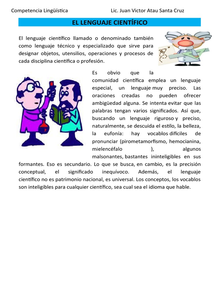 El Lenguaje Cientifico | PDF | Ensayos | Epistemología