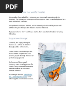 Fabric Facemask Tutorial | PDF | Seam (Sewing) | Textiles