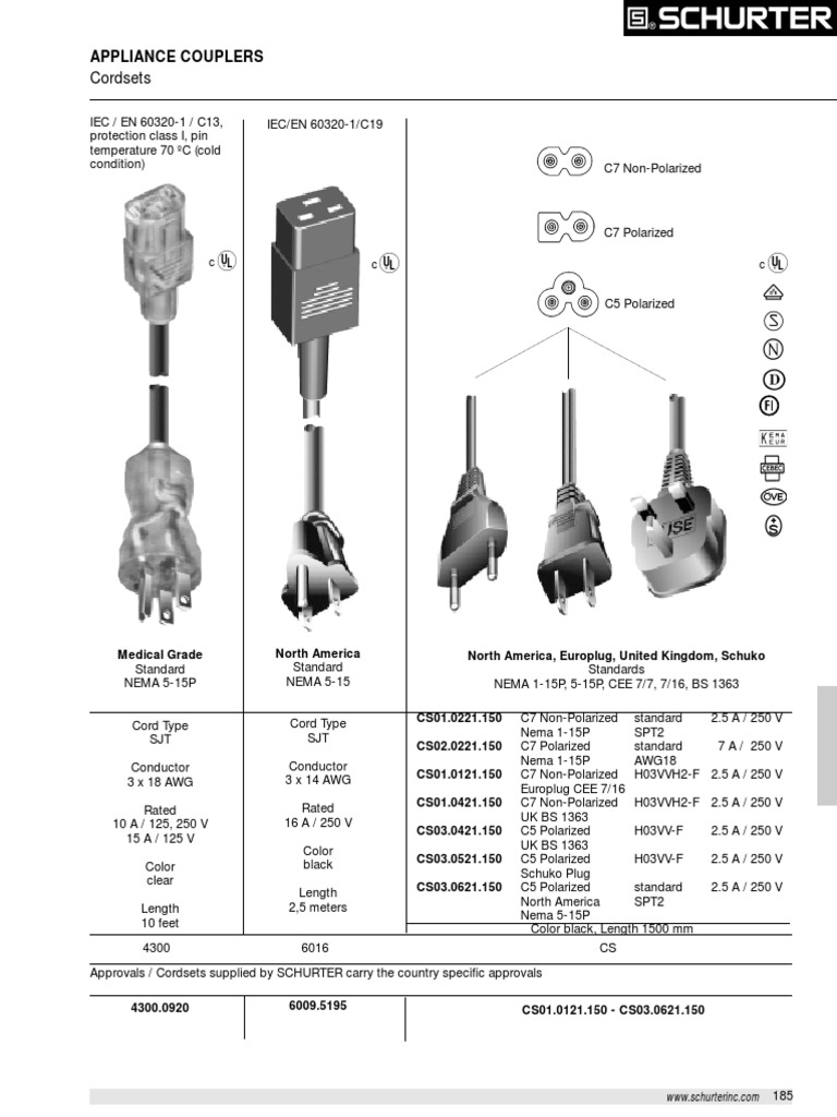 Schurter 4300 0920 | PDF | Ac Power Plugs And Sockets | Components