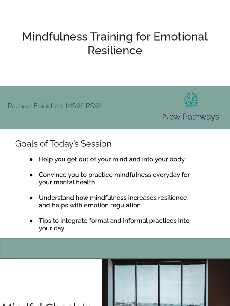 Mindfulness Training For Emotional Resilience Grad Minds | PDF ...