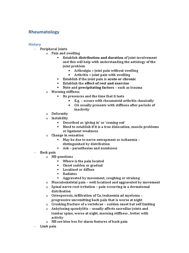 Rheumatology: History | PDF | Hand | Anatomical Terms Of Motion