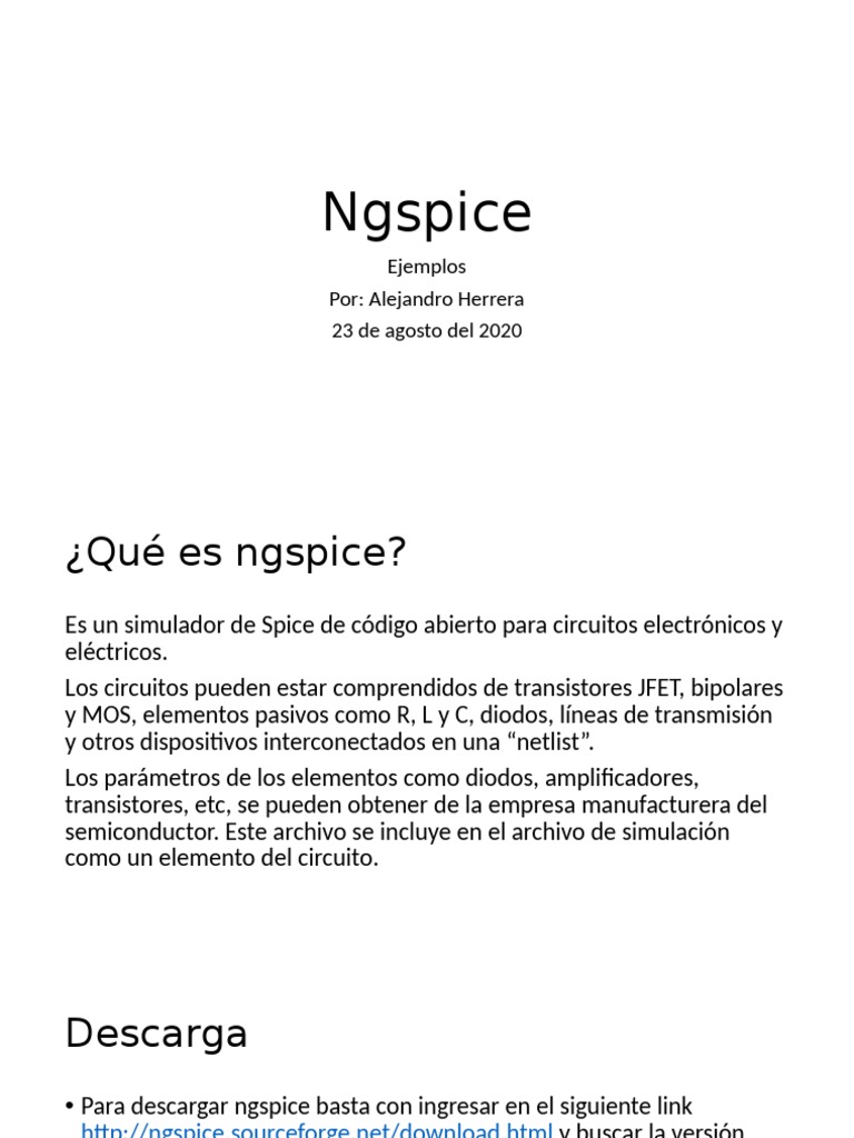 Ngspice | PDF | especia | Transistor
