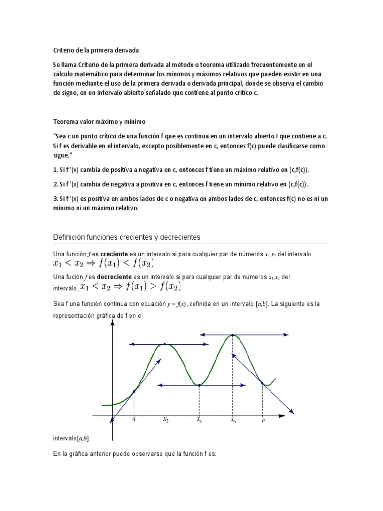 Criterio de La Primera Derivada | PDF | Espacio | Topología