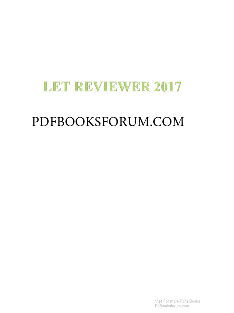 114 - LET REVIEWER 2017 Complete With Answer | PDF | Light | Melting Point