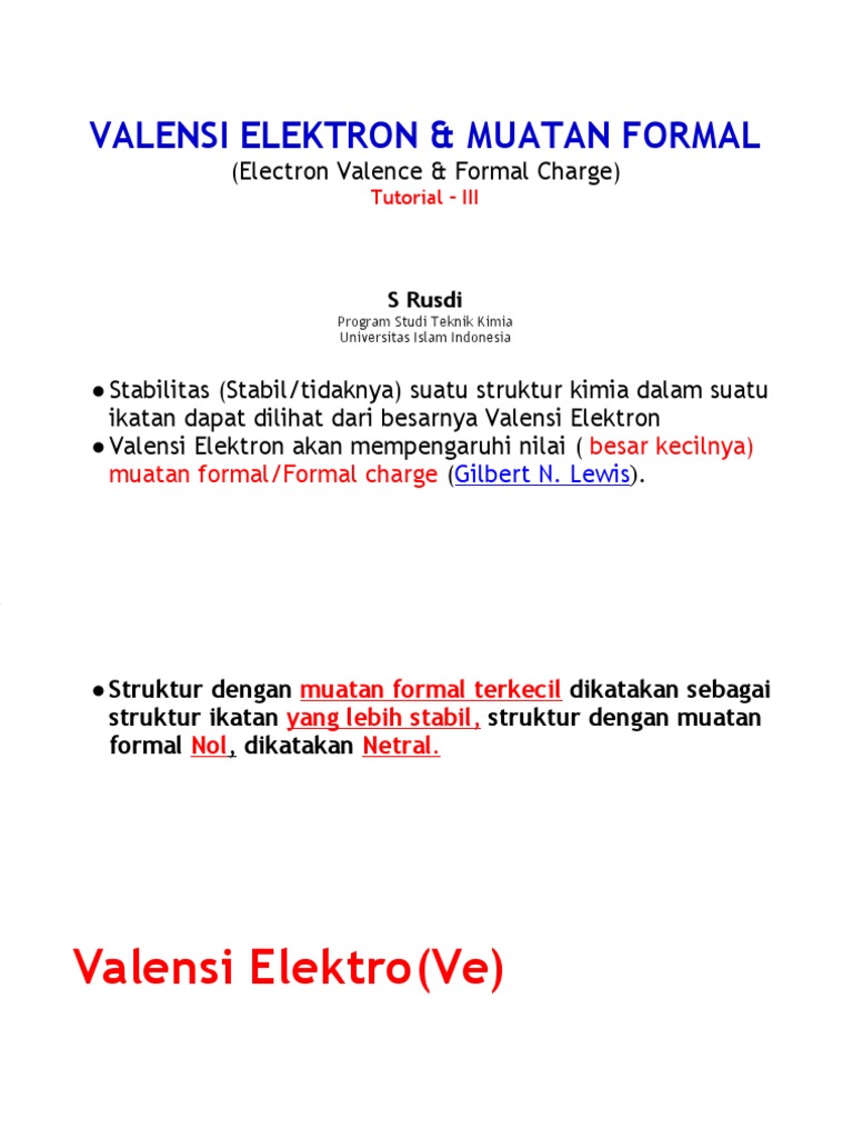 Valensi Elektron dan Muatan Formal | PDF