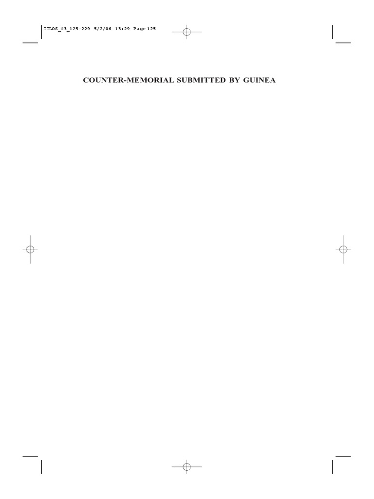 Counter Memorial Guinea - Mv-Saiga | PDF | Guinea | Customs