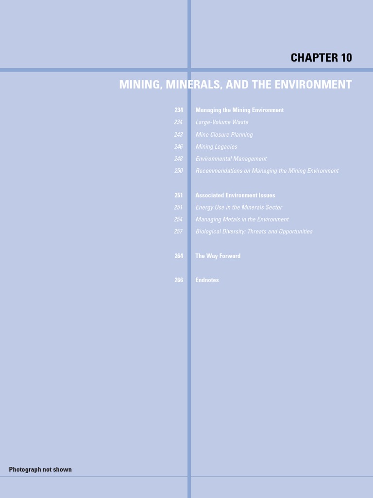 Mining, Minerals, and The Environment | PDF | Mining | Sustainability