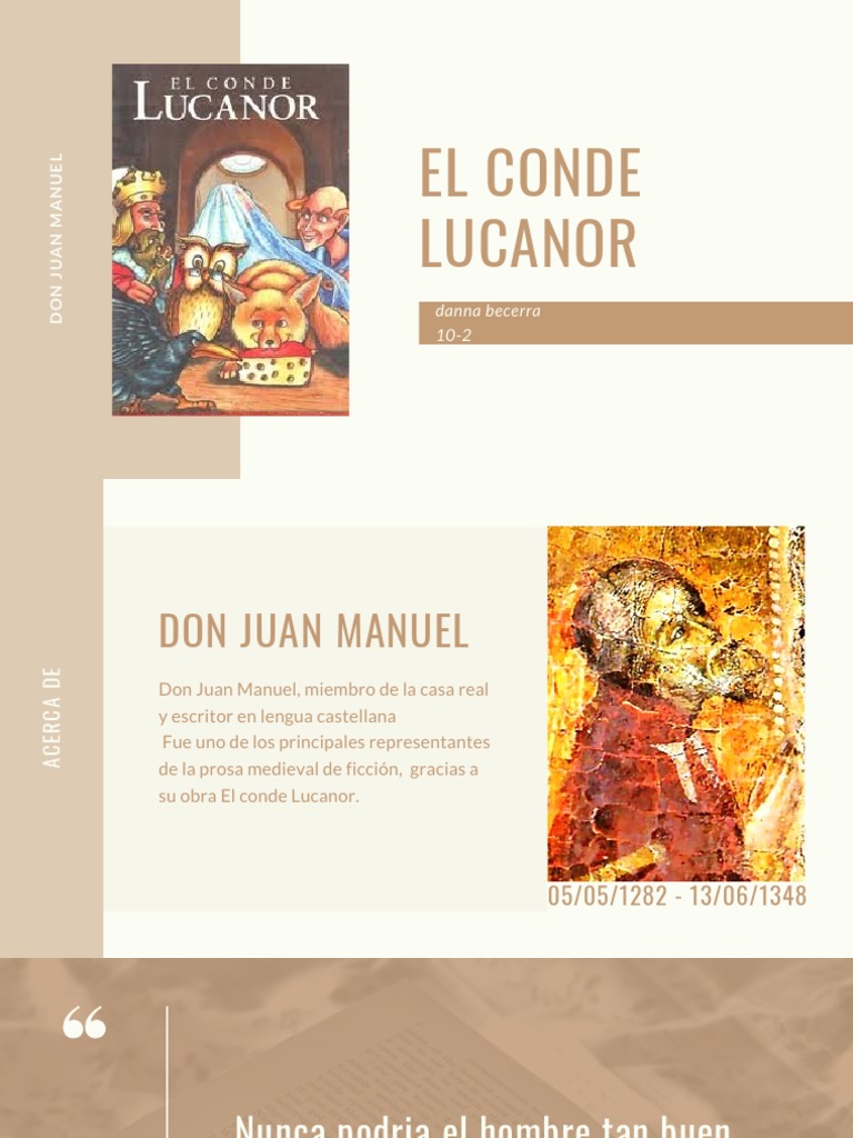 El Conde Lucanor PDF | PDF