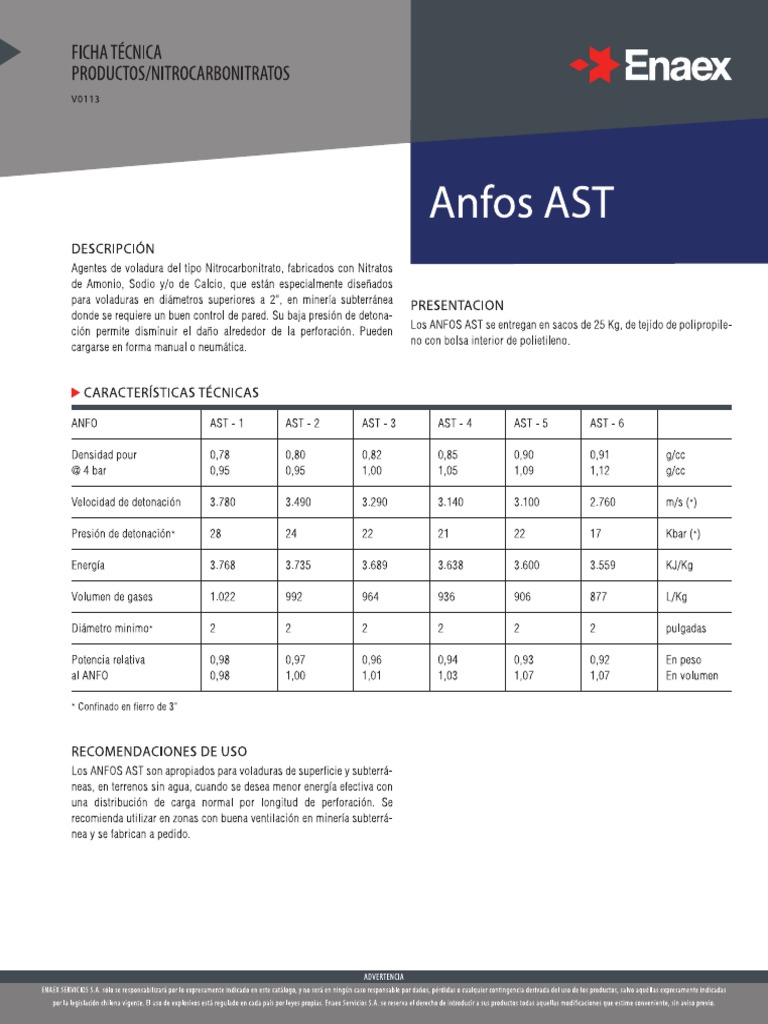 Ficha Tecnica Anfos Ast PDF | PDF