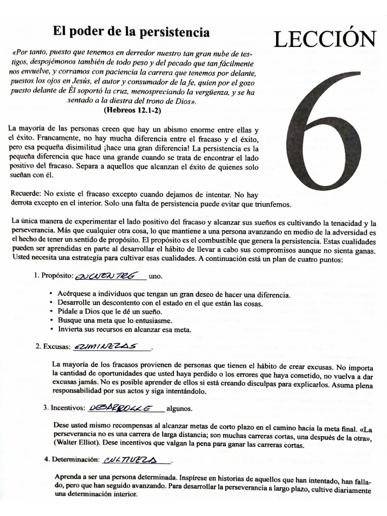 El Poder de La Persistencia | PDF