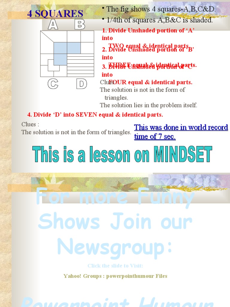 Divide Squares Puzzle Challenge | PDF