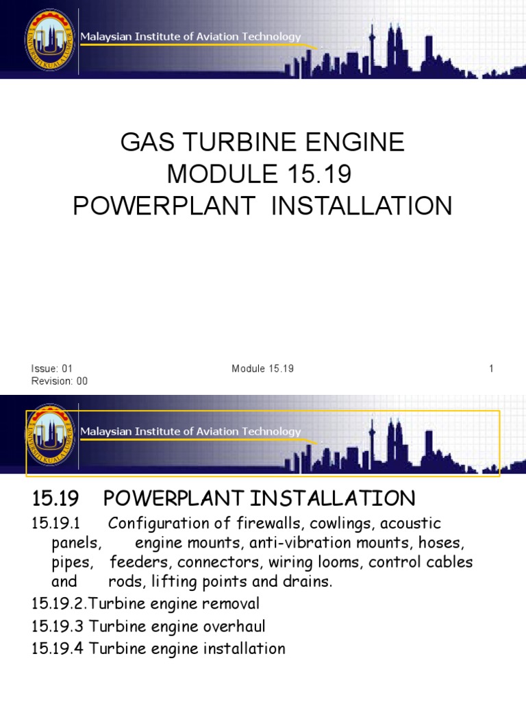 Guide to Gas Turbine Engine Powerplant Installation and Removal | PDF | Aircraft | Turbine