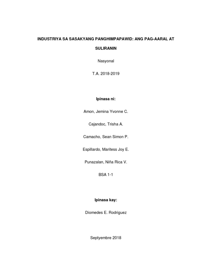 Group 5 Himpapawid | PDF