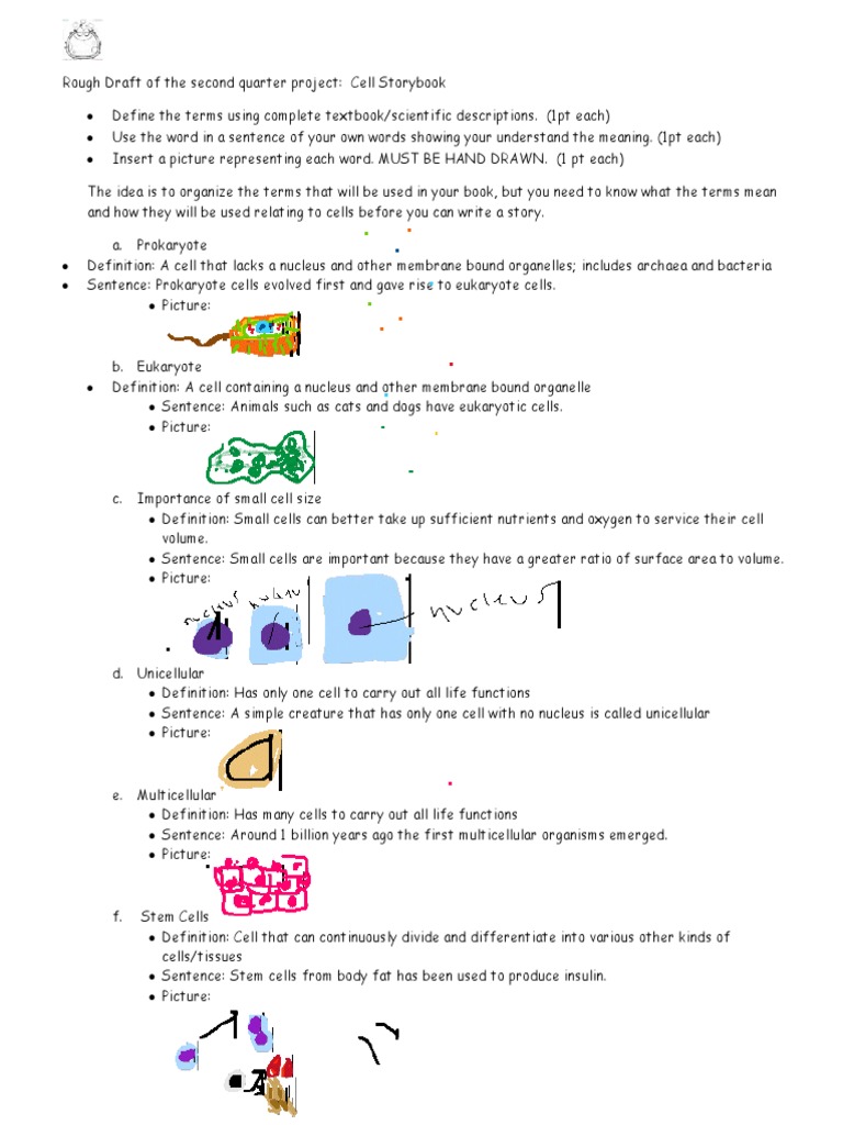 Vocab Cell Storybook Project | PDF | Organelle | Cell (Biology)