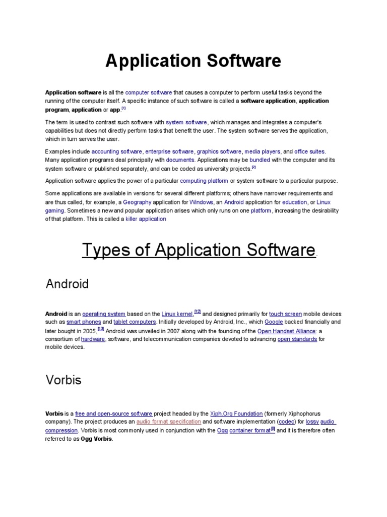 Application Software | PDF | Application Software | Android (Operating ...