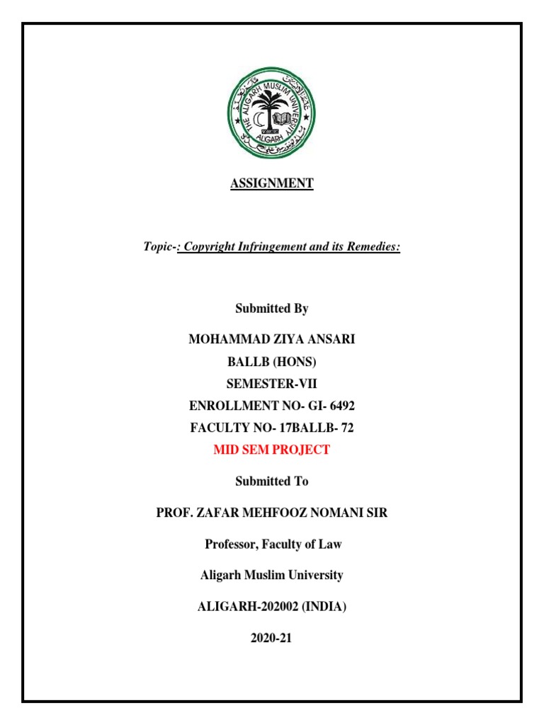 Assignment: Mid Sem Project | PDF | Legal Remedy | Damages