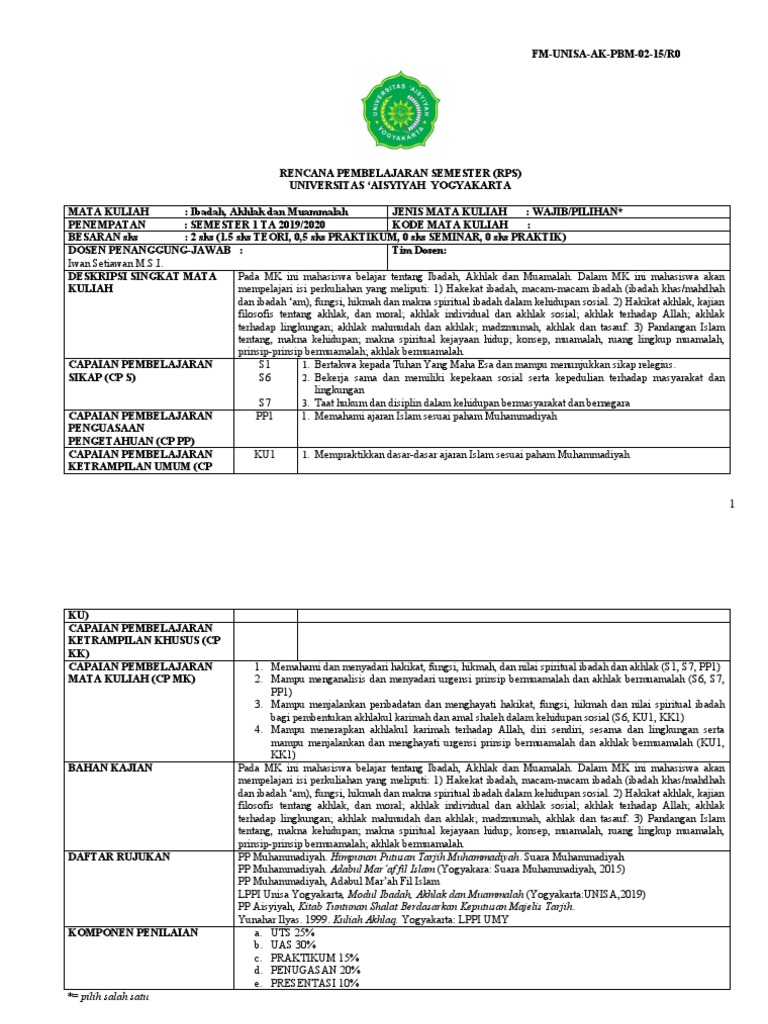 AIK 2 Ibadah, Akhlak Dan Muammalah | PDF
