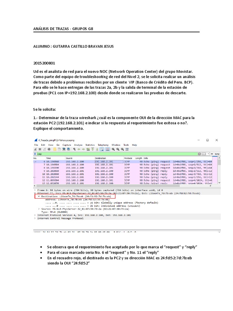 Análisis de Trazas Pracitca 1 | Descargar gratis PDF | sistema de ...