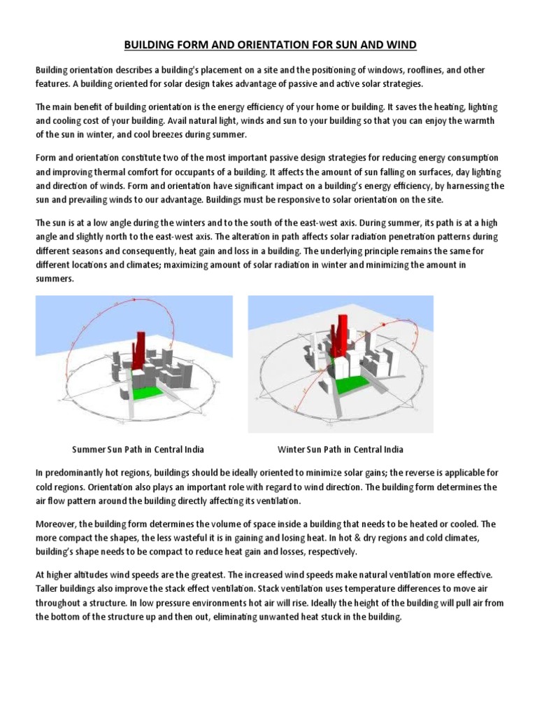 Building Form and Orientation For Sun and Wind | PDF | Solar Energy | Wound