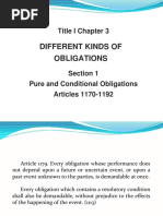 Section 1. Pure and Conditional Obligations: (2) Example | PDF | Legal ...