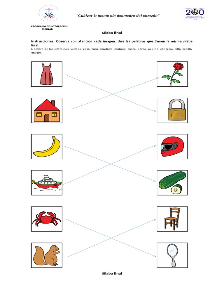 SESIÓN 13 RECONOCIMIENTO DE SÍLABA FINAL 10 - 09 | PDF