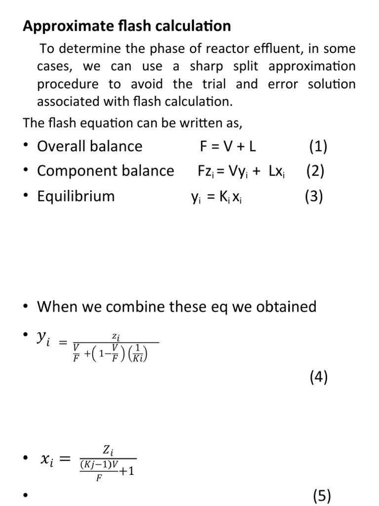 Approximate Flash Calculations | PDF
