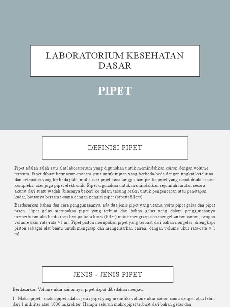 PIPET | PDF