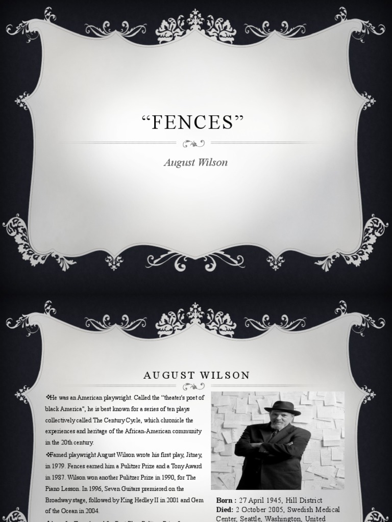 Fences: A Study of August Wilson's Play | PDF | Fences (Play)