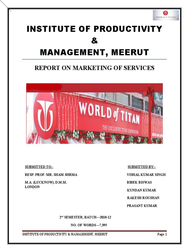 Titan Report | PDF | Retail | Brand