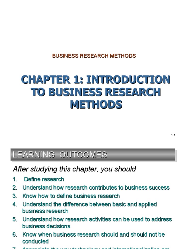Chapter 1: Introduction To Business Research Methods | PDF | Scientific ...
