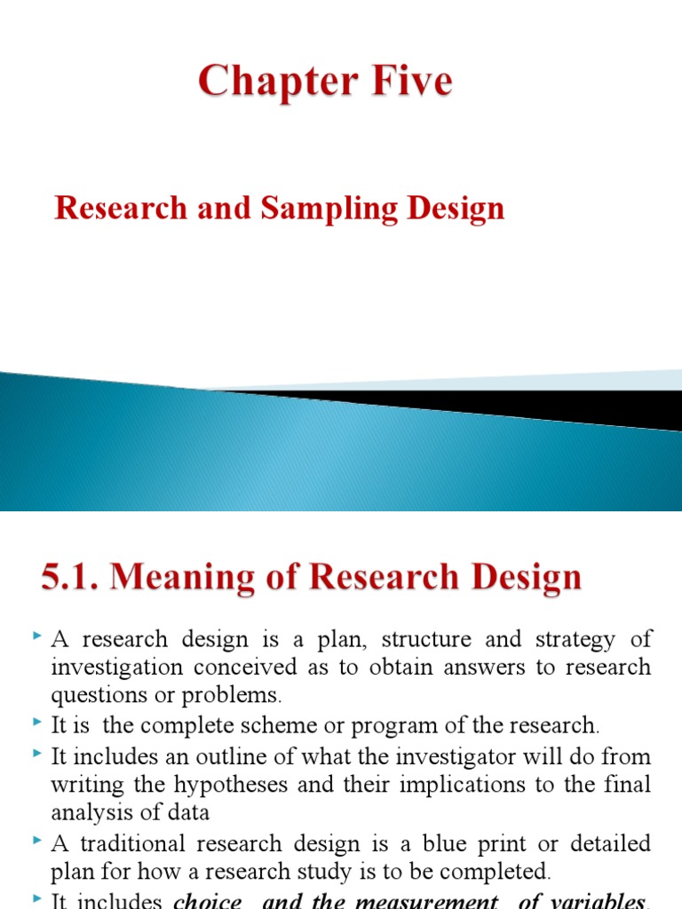 Research Chapter 5 Editedd | PDF | Research Design | Sampling (Statistics)