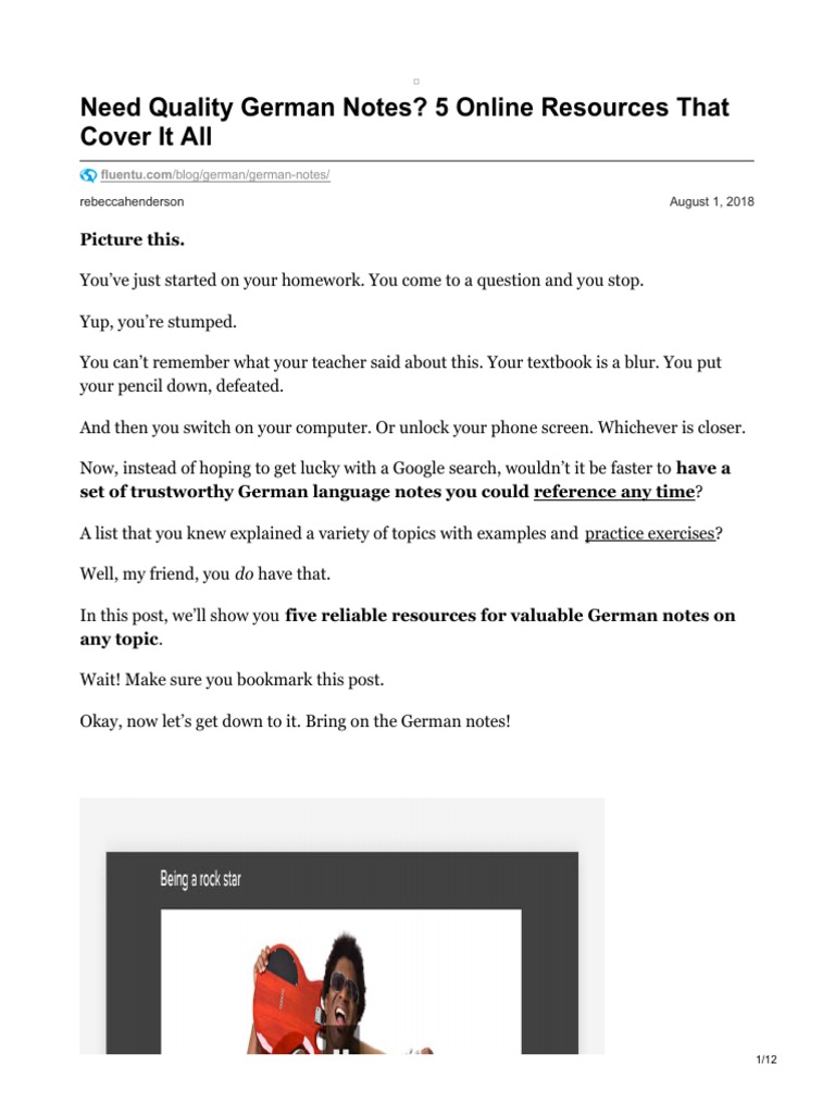 German Notes PDF | PDF | Grammatical Tense | Verb