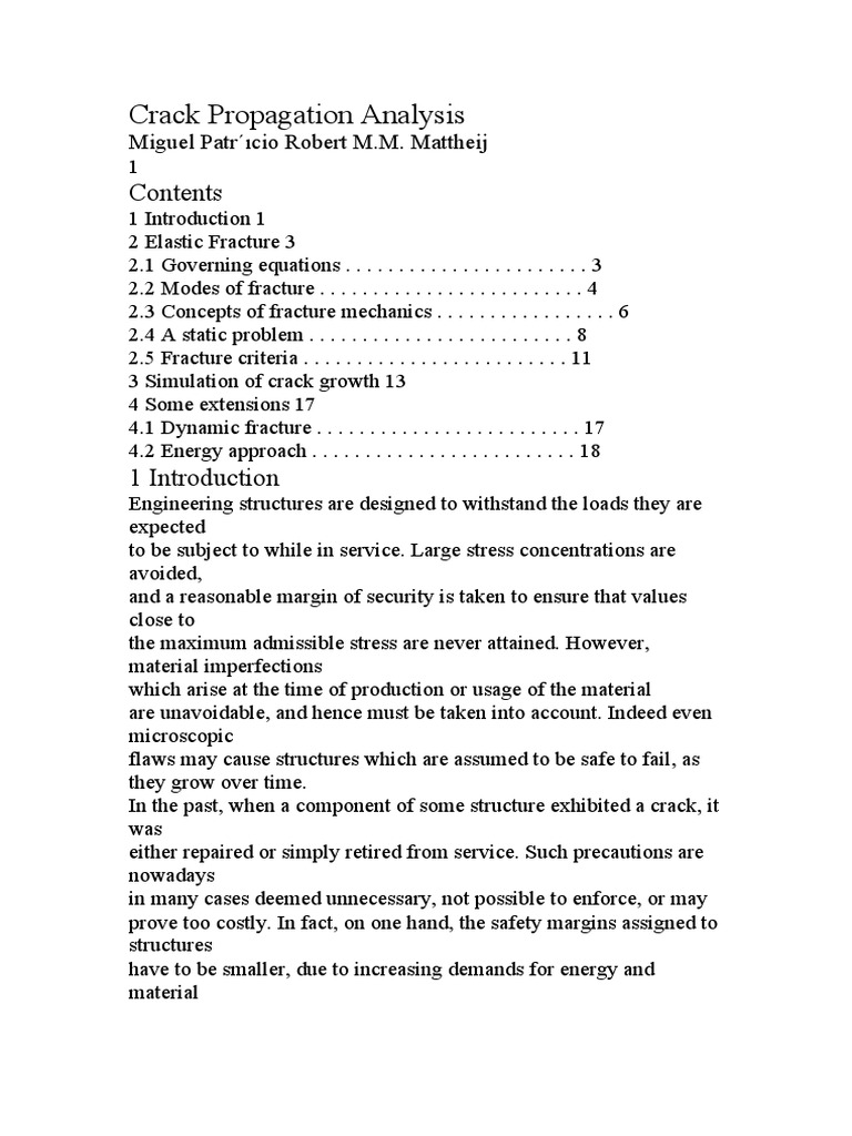 Crack Propagation Analysis | PDF | Fracture Mechanics | Fracture